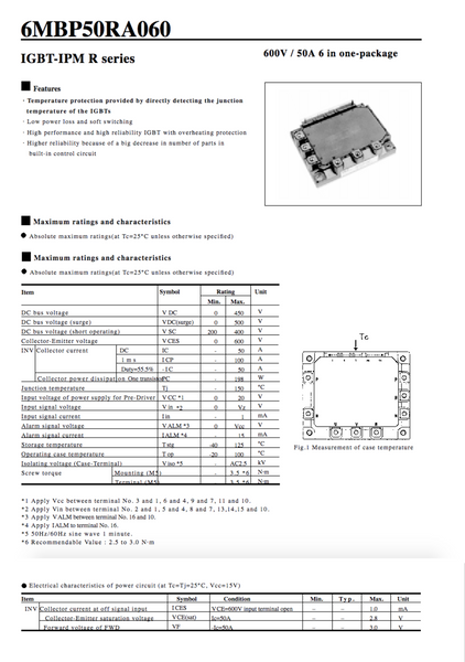 1PCS A50L-0001-0304 FUJI 6MBP50RA060-01 POWER SUPPLY MODULE NEW 100% B – ModuleGeek