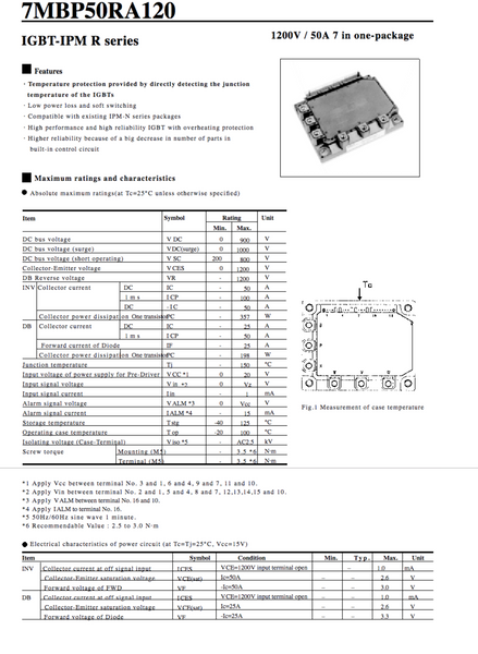 1PCS FUJI 7MBP50RA120 POWER SUPPLY MODULE NEW 100% Best price and qual – ModuleGeek