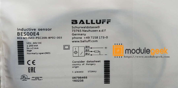 1PCS BALLUFF BES M12MD-PSC20B-BP02-003 POWER SUPPLY MODULE NEW 100% Be – ModuleGeek