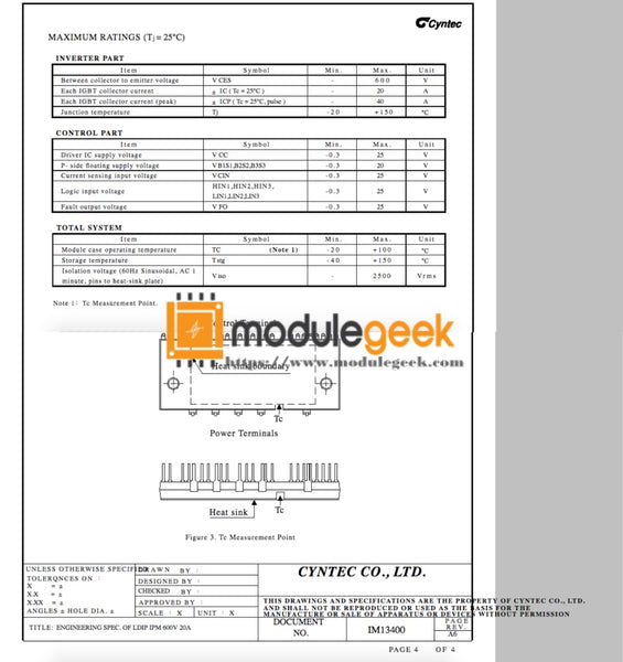 1PCS CYNTEC IM13400 POWER SUPPLY MODULE NEW 100% Best price and qualit ...