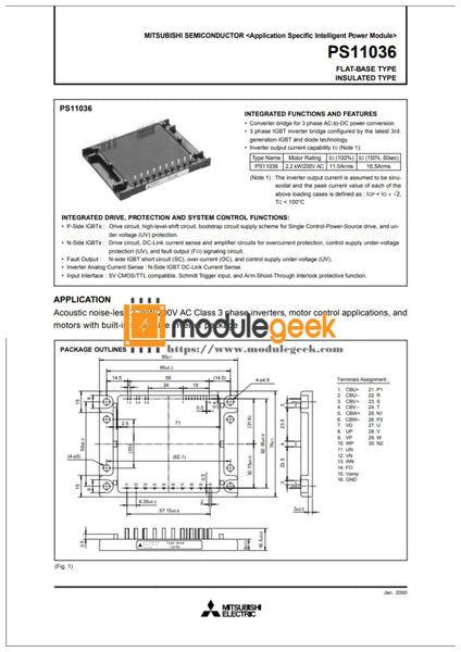 1PCS MITSUBISHI PS11036 POWER SUPPLY MODULE NEW 100% Best price and qu ...